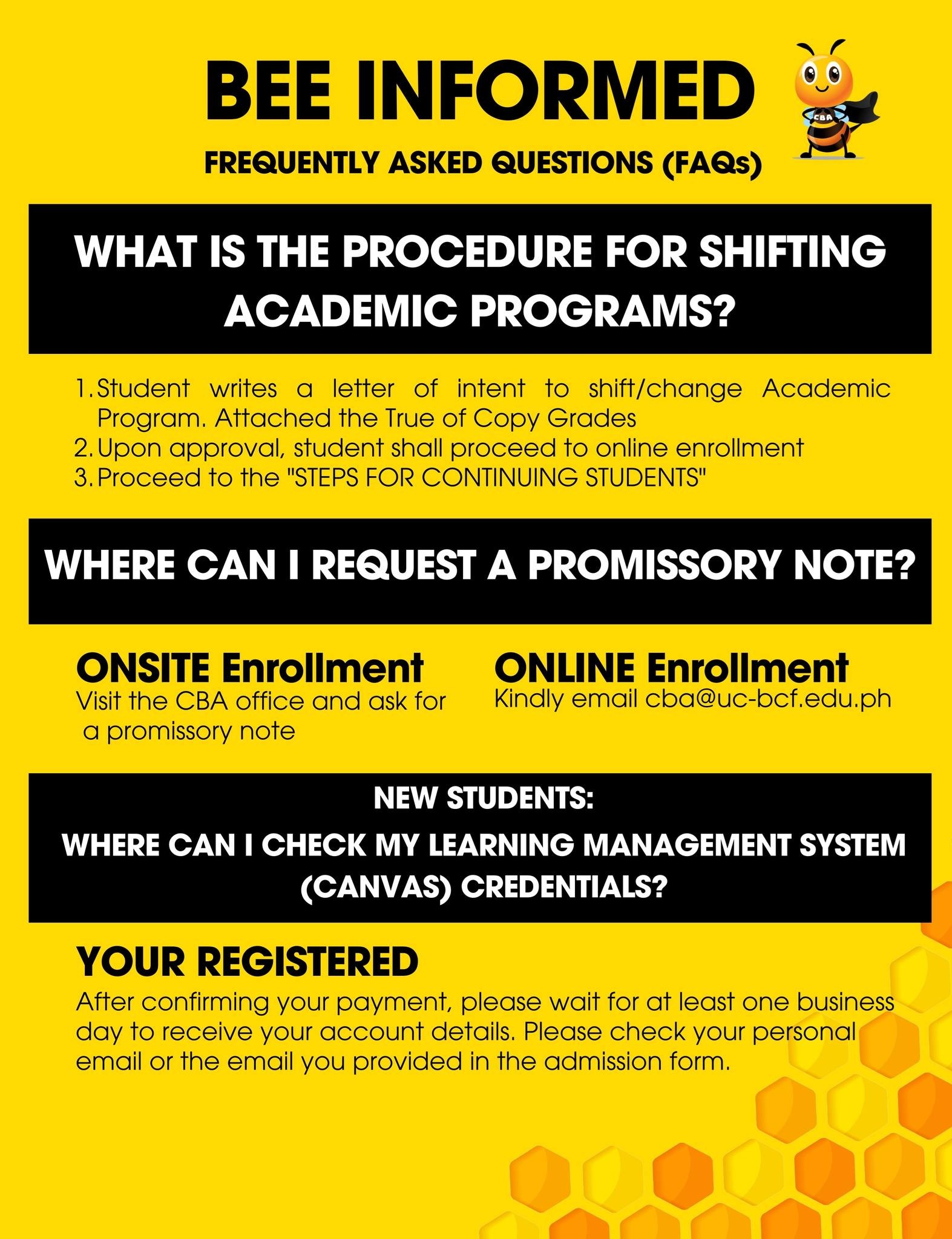 The BEE Reminders – CBA @UC